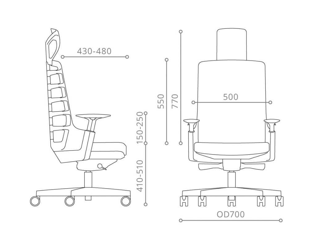 Merryfair SPINELLY high back office chair-Custom color ...