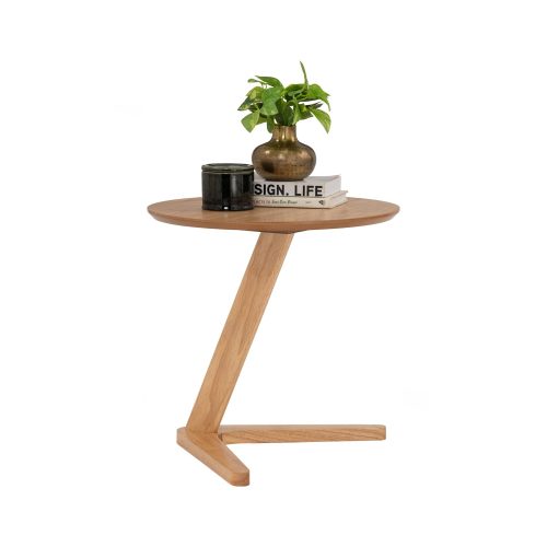 TRIS 50CM Round Side Table-Cocoa - FurnitureDirect.com.my