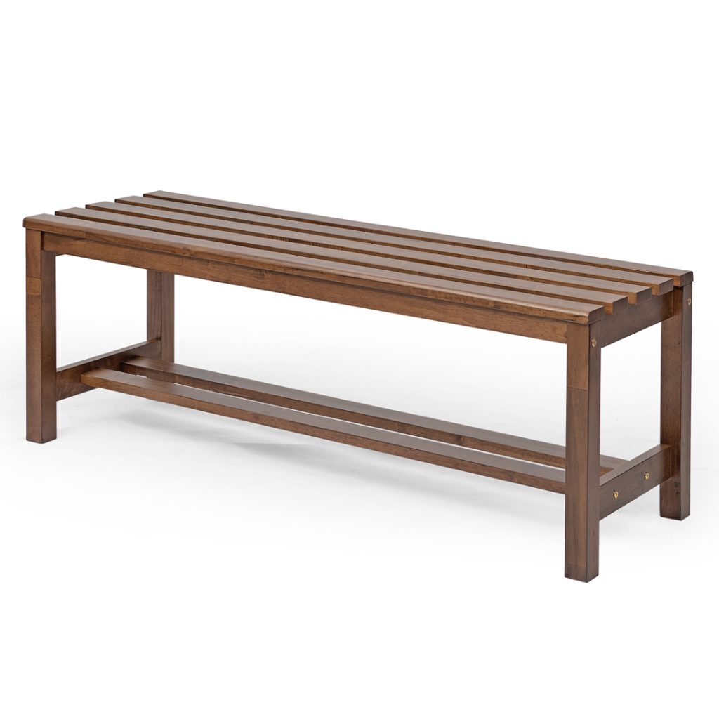 SPRING 120CM Solid Wood Bench-Walnut - FurnitureDirect.com.my