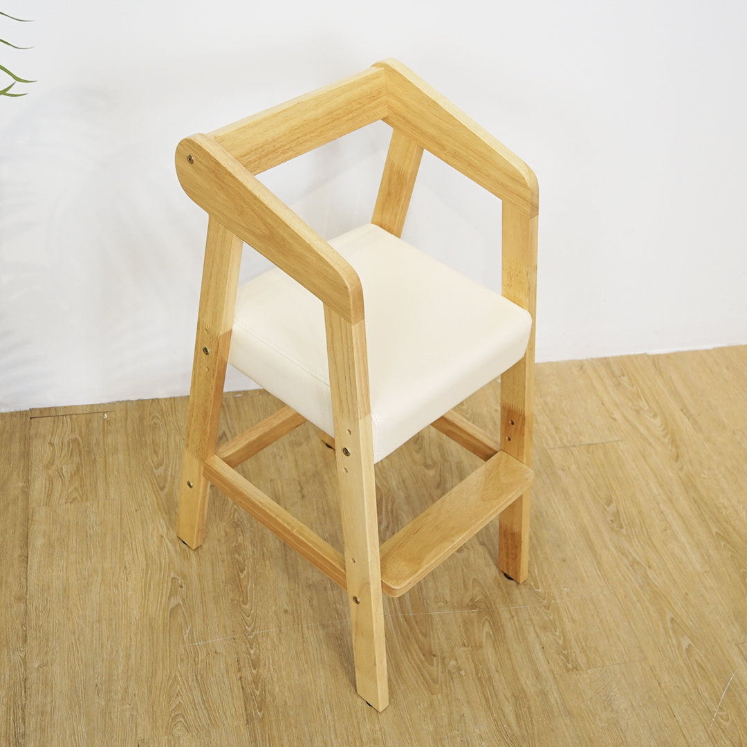 BUMBLEBEE Solid Wood Nursery High Chair-Natural - FurnitureDirect.com.my